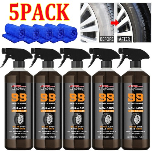 5 x Bronze Bomber Non-Acid Wheel Cleaner Non-Acid Truck Car Tough Wheel ...