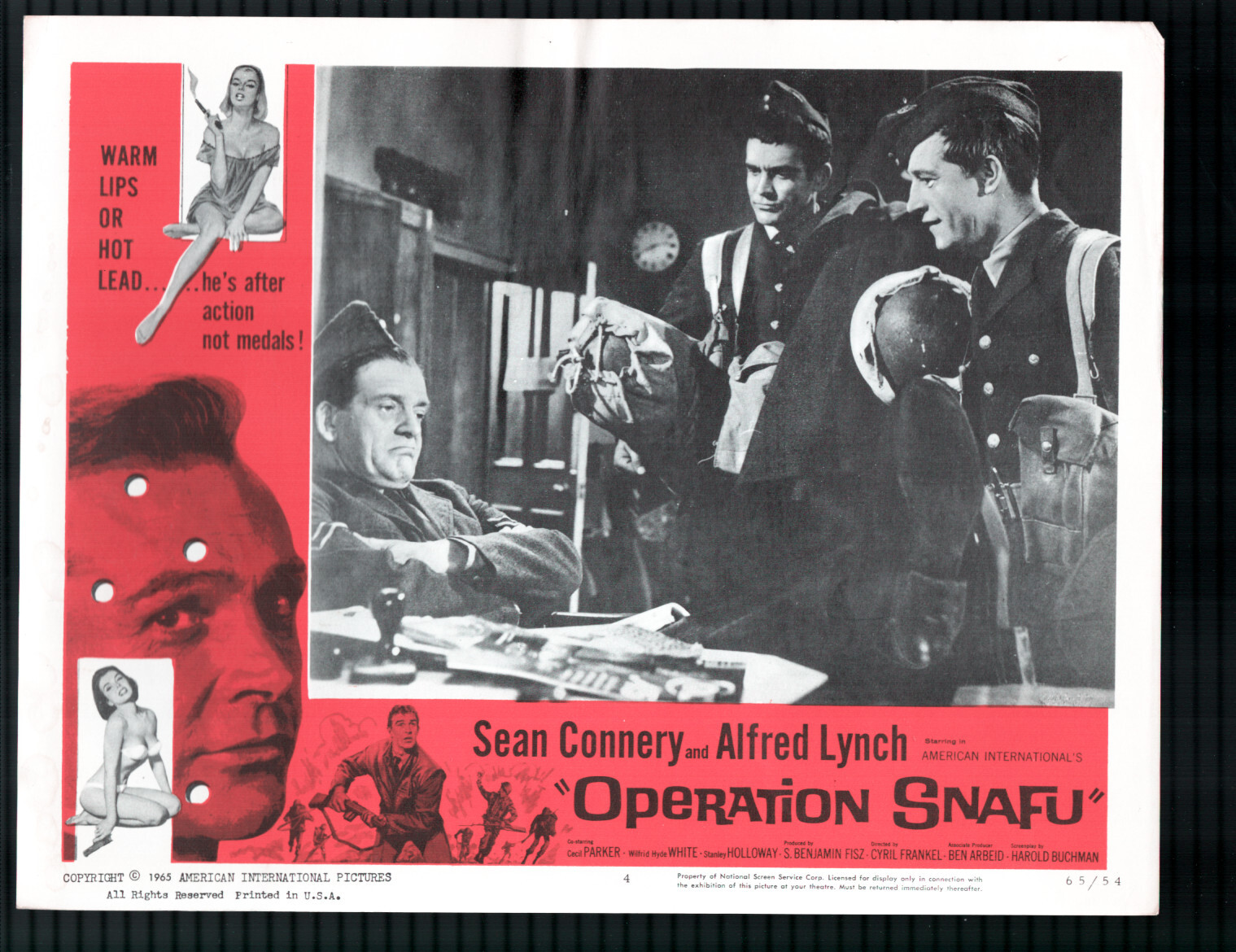 Lobby Card: Operation Snafu 11"x14" Lobby Card #4 Sean Connery Alfred ...