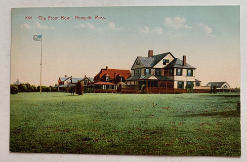 ca 1900s MA Postcard Nonquitt Massachusetts "The Front Row" houses ...