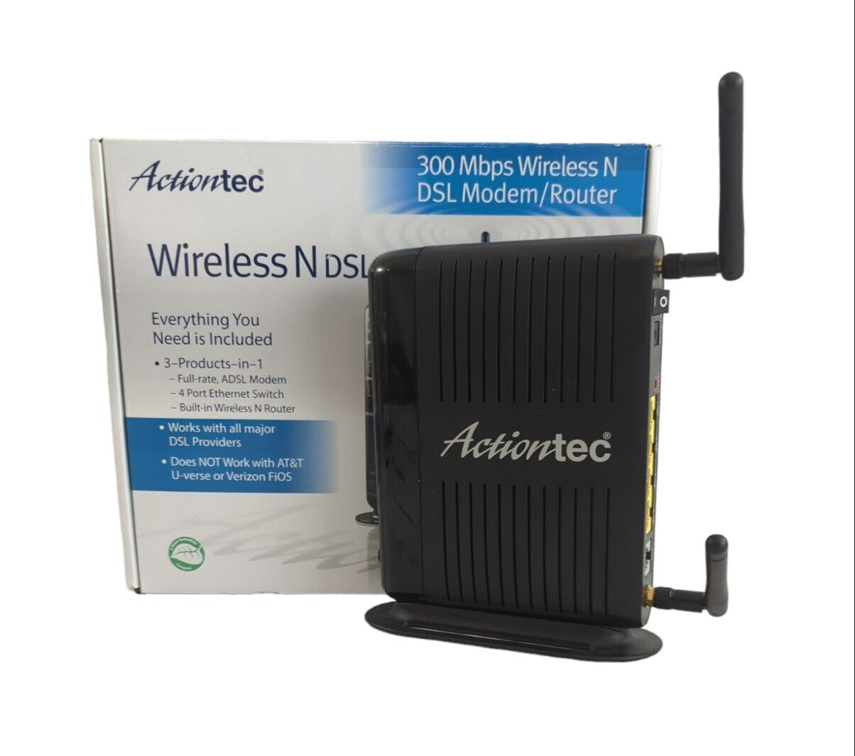 Actiontec 300 Mbps Wireless N DSL Modem Router GT784WN, 4 Port ...