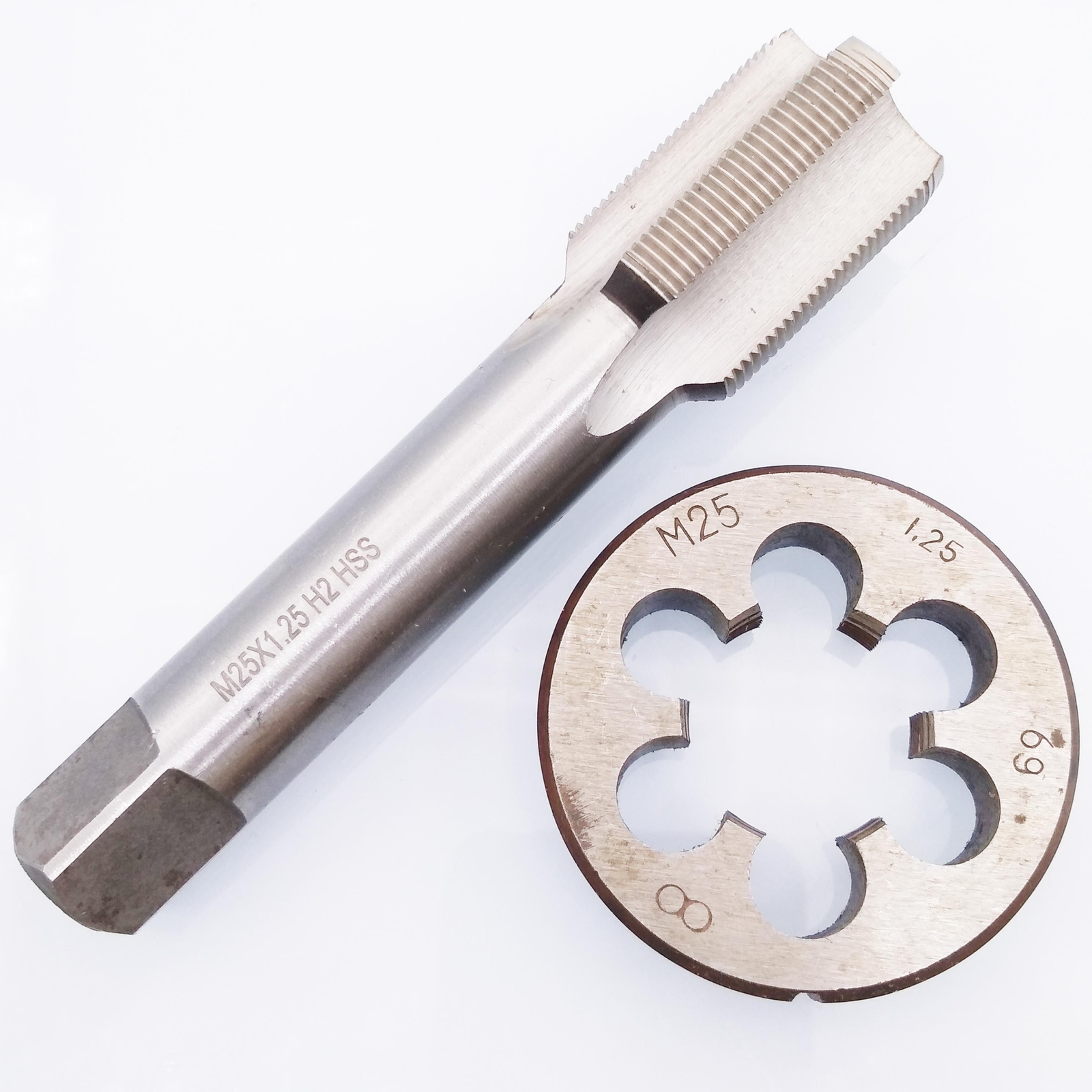 US Stock HSS M25 x 1.25mm Tap & M25 x 1.25mm Die Metric Thread Right ...
