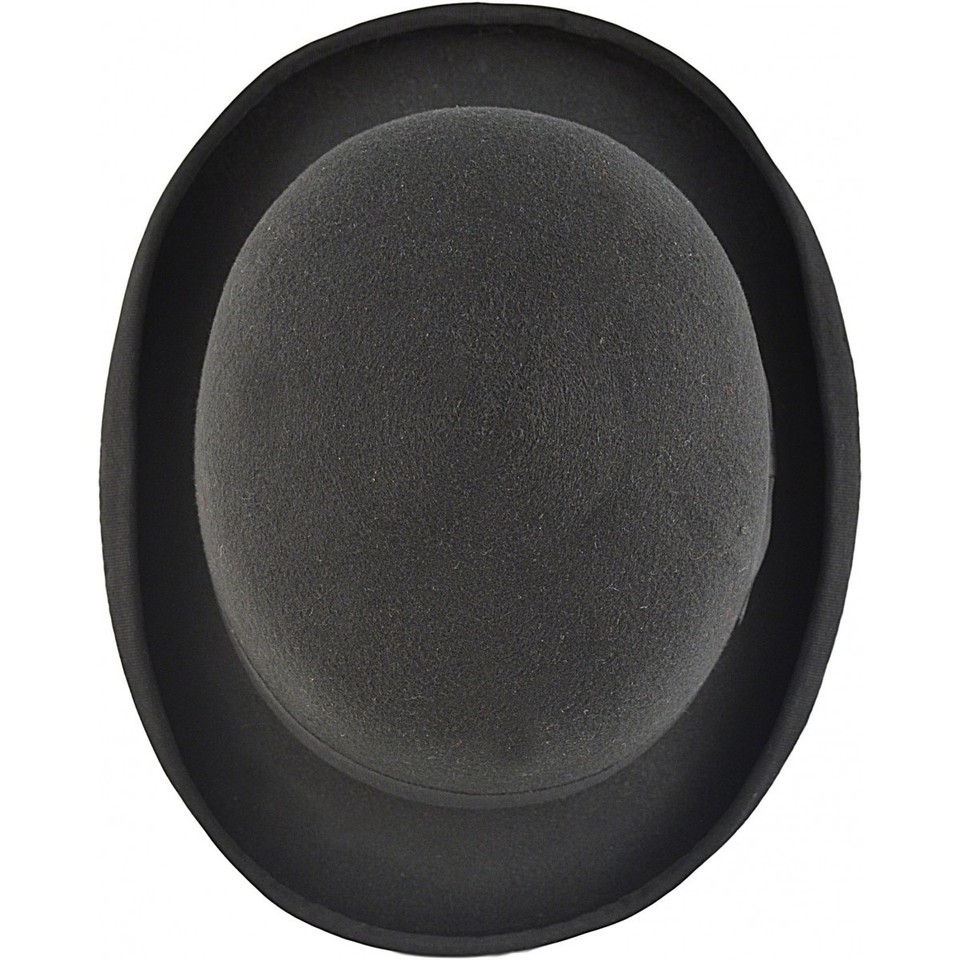Black Wool Felt Bowler Hat - Satin Lined - Top Quality : S-XXL - FAST ...
