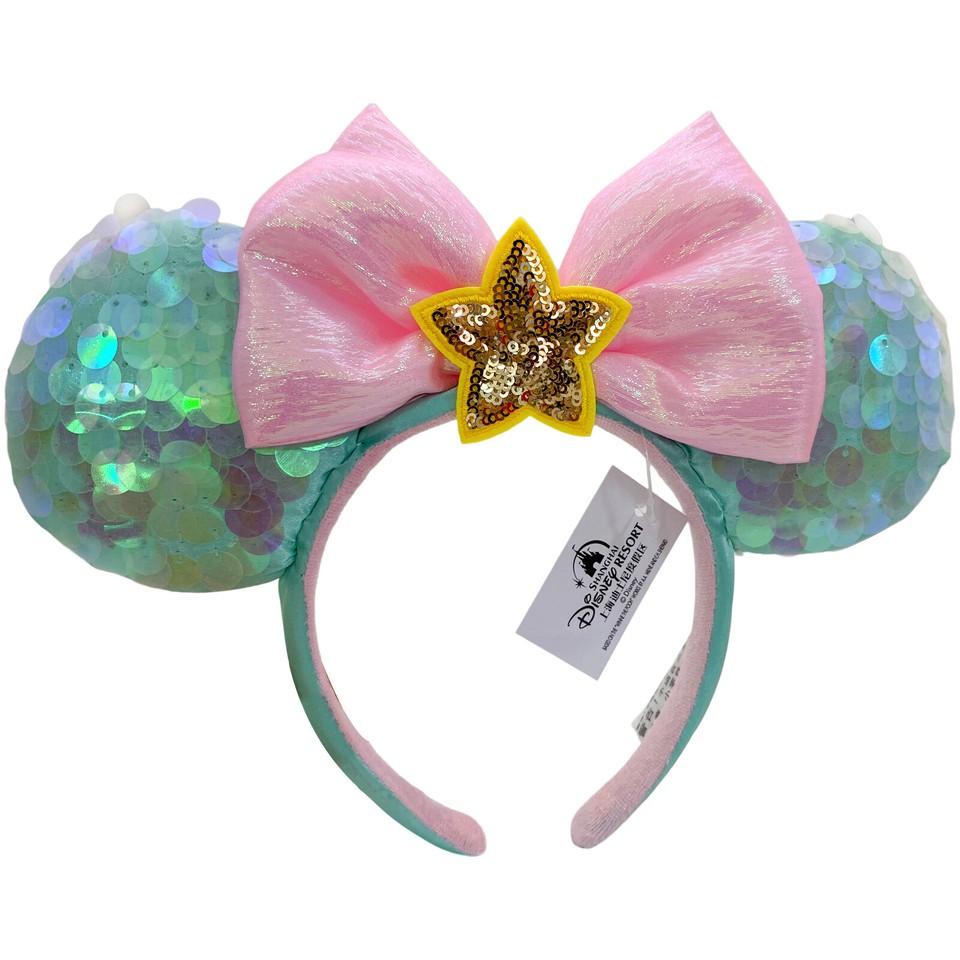 Disney'Parks SHDR New Mermaid Ariel Green Minnie Ears Iridescent ...