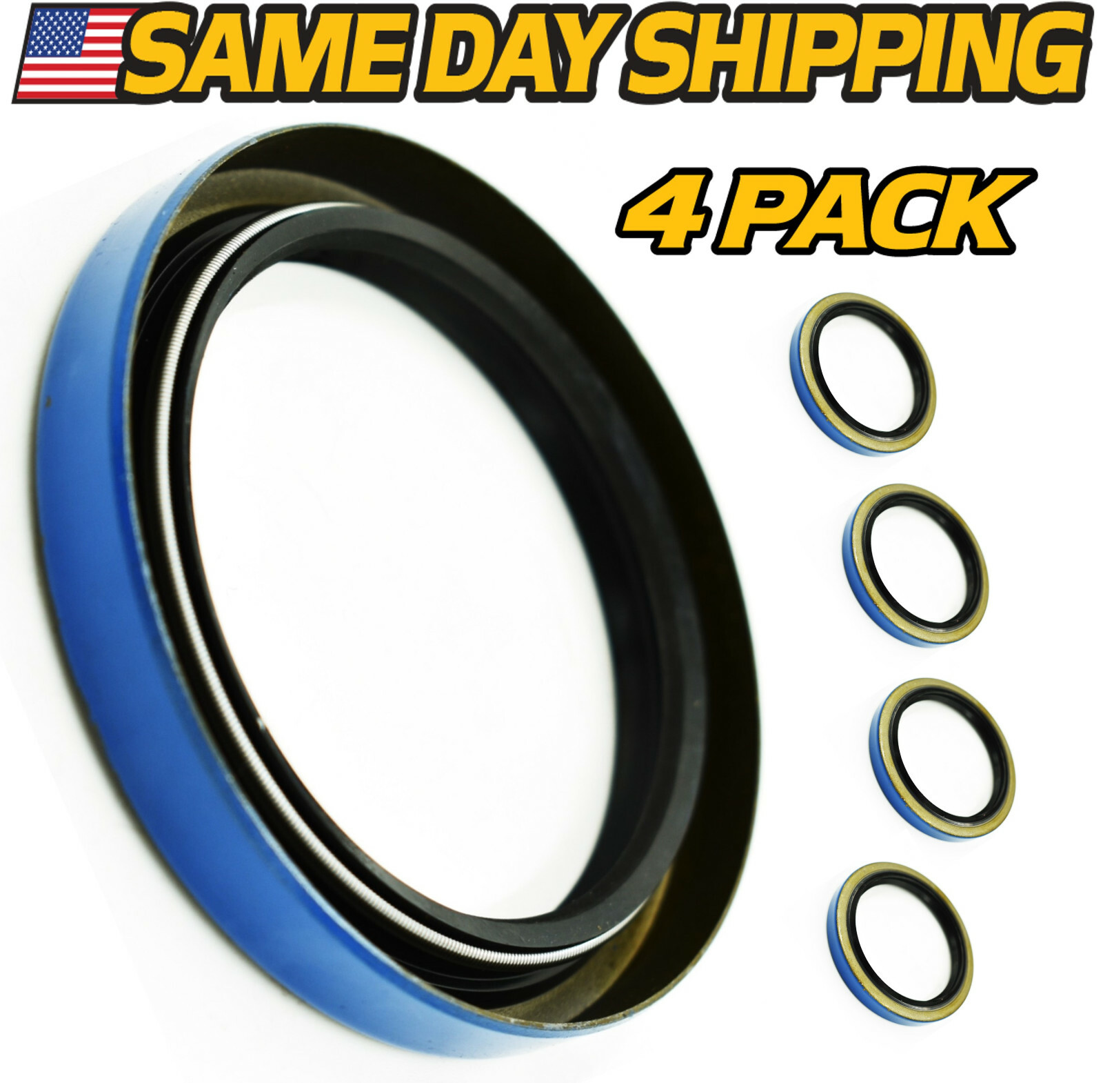 (4 Pk) Skid Steer Hub Seal fits Bobcat 6658228, 751 753 763 773 7753 ...