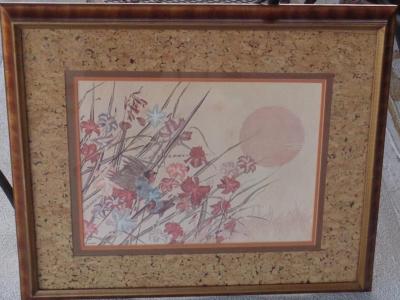 Nice Vintage Chaplan Artwork Print - Framed & Matted - VGC - GREAT BIRD ...