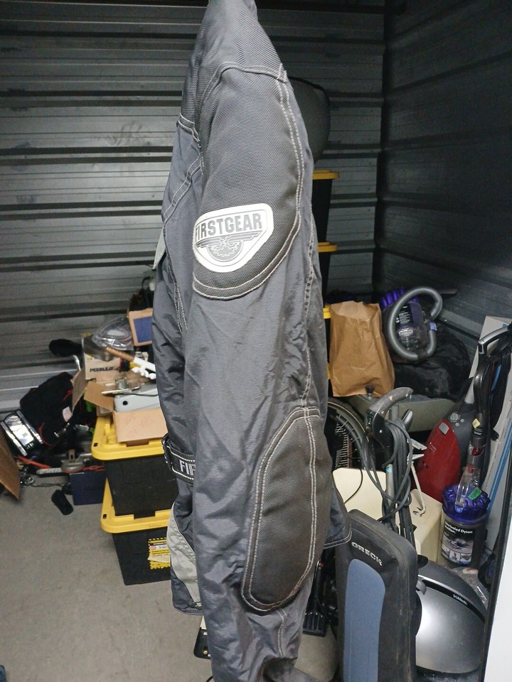 Mens L FirstGear Kilimanjaro Hypertex Black Motorcycle Jacket ...