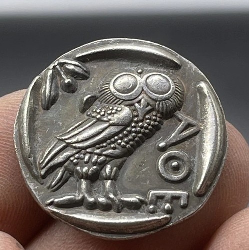 Circa 454-404 BC Ancient Greek Attica Athena Owl Solid Bronze ...