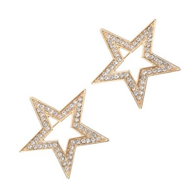 2pcs Rhinestone Star Brooch Gold - Five Pointed Star Rhinestone Lapel ...
