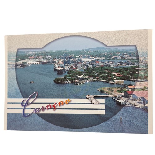Postcard Curacao Island West Indies Aerial View Netherlands Chrome ...