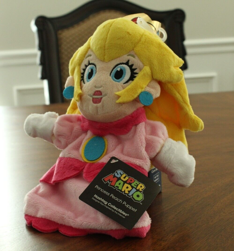 Super Mario Bros 11” Princess Peach Plush Hand Puppet Hashtag ...
