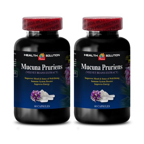 MUCUNA PRURIENS VELVET BEANS EXTRACT, HEALTH SOLUTION,(2 Bottles ...