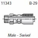 HF 11343-06-04 - Parker 11343-6-4 Fitting 1/4" Hose X 3/8" Male NPTF ...