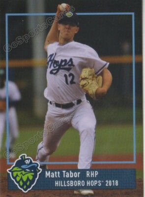 2018 Hillsboro Hops Matt Tabor RC Rookie Arizona Diamondbacks | eBay
