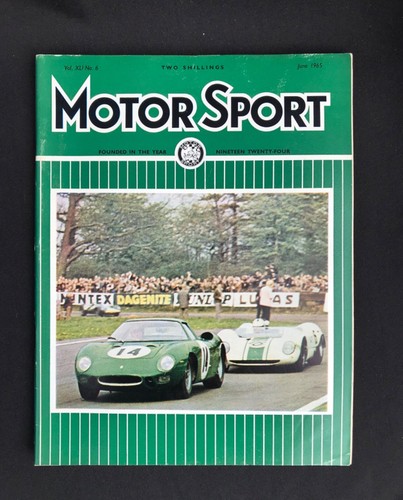 Vintage Motor Sport Magazine June 1965 Vol XLI No 6 Racing Cars Sport ...