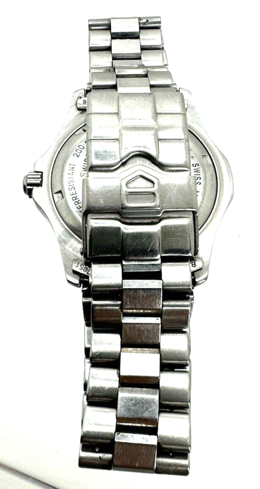 Tag Heuer WK1113 Blue Mens Watch Professional Silver Sport Diving 7.75 ...