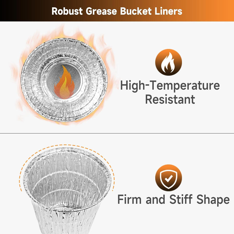 Grease Bucket Liners 30pcs Drip Pan Inserts for Traeger Pro Ironwood 20 ...