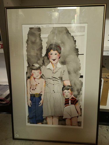 An Original Watercolor by Jerry Fenter 1997 Signed " Mother's Day 1944 ...