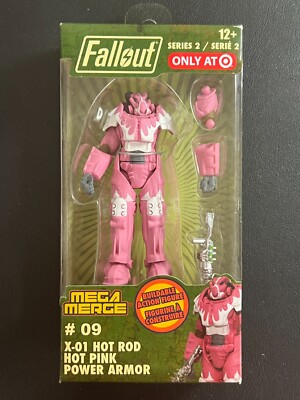 Fallout Mega Merge Series 2 #09 X-01 Hot Rod Pink Power Armor Figure ...