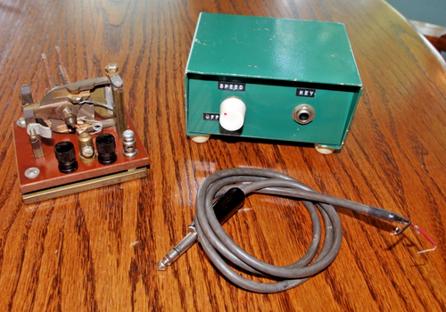 Vintage Telegraph Key / Ham Radio with Practice Oscillator and Jack ...