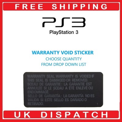 Playstation 3 PS3 (FAT, SLIM, SUPER SLIM) WARRANTY SEAL VOID CONSOLE ...