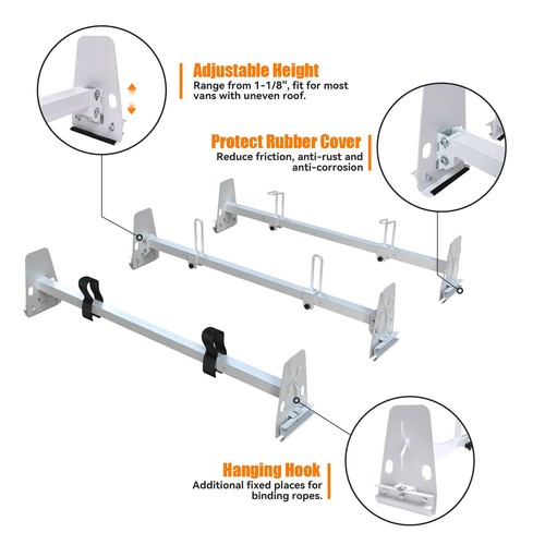 Universal Van Roof Ladder Rack Fit for Chevy Express 1500 2500 3500 ...