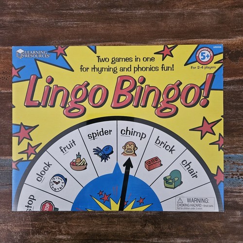 Lingo Bingo Language Board Game Two Games For Rhyming & Phonics ...
