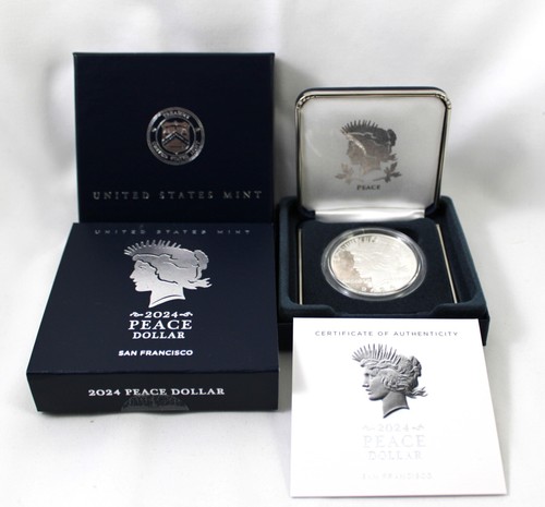 2024 S US Mint 99% Silver Proof Peace Dollar Coin in Box w/ COA | eBay