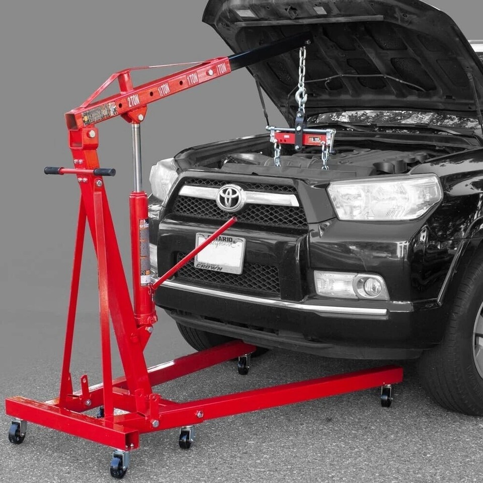 Heavy Duty Engine Hoist Leveler Cherry Picker Shop Crane Load Lift Tool ...