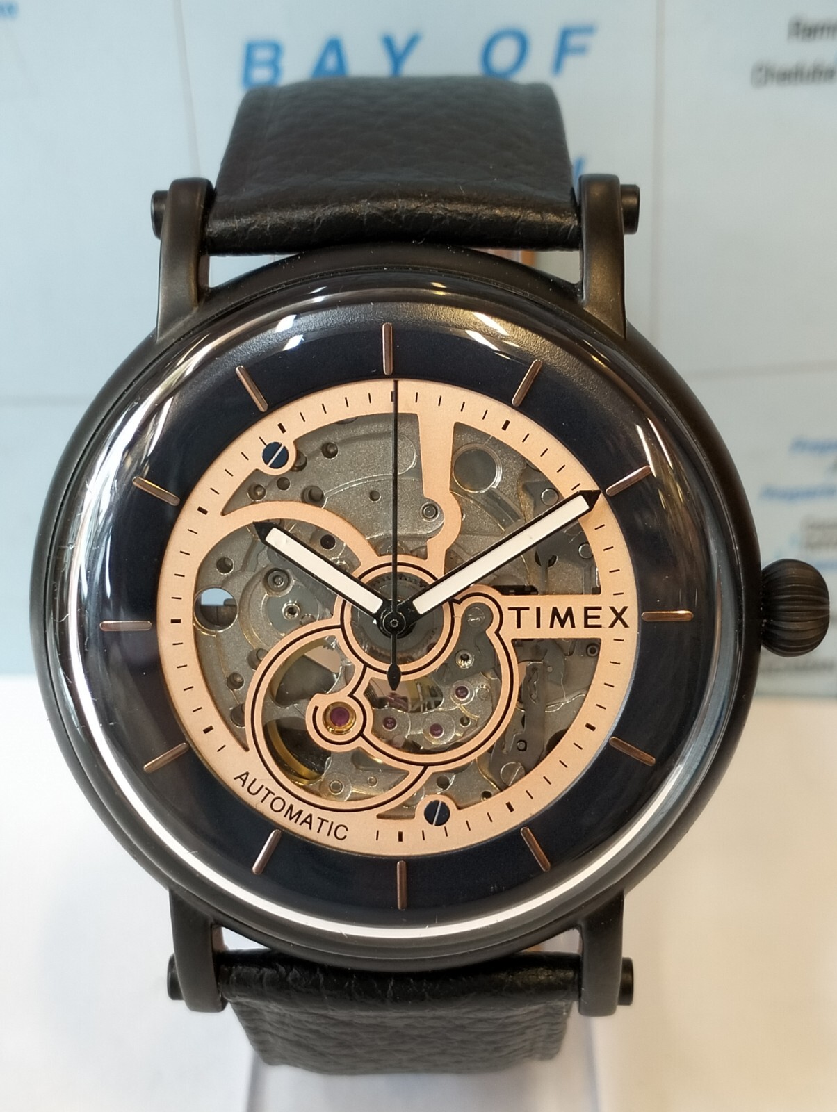 TIMEX 21 JEWELS AUTOMATIC FRONT & BACK SKELETON MEN'S… - Gem