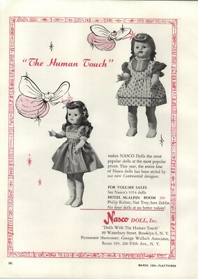 1954 PAPER AD Nasco Dolls Doll Eckardt Glass Shiny Brite Christmas ...