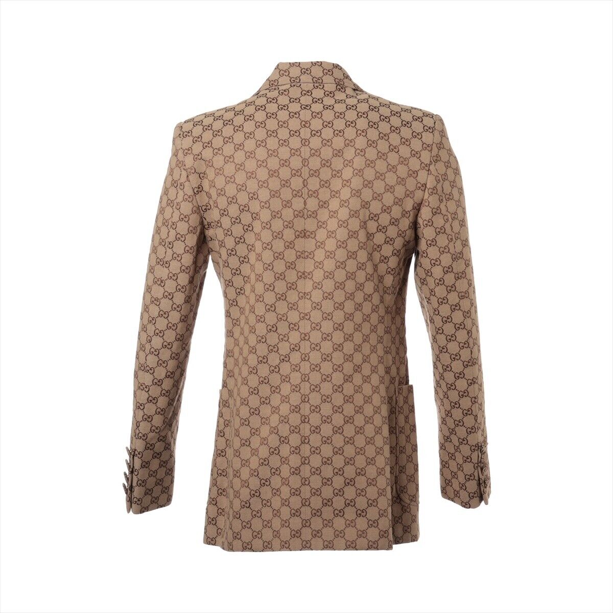 Gucci GG Cotton & Polyester Tailored Jacket 48 Men's Beige Gucci GG Cotton & Polyester Tailored Jacket 48 Men's Beige