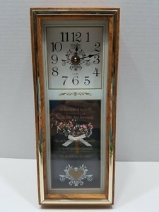 Wooden Elgin Clock Co Wall Quartz Battery Clock w/ Marriage Vows ...