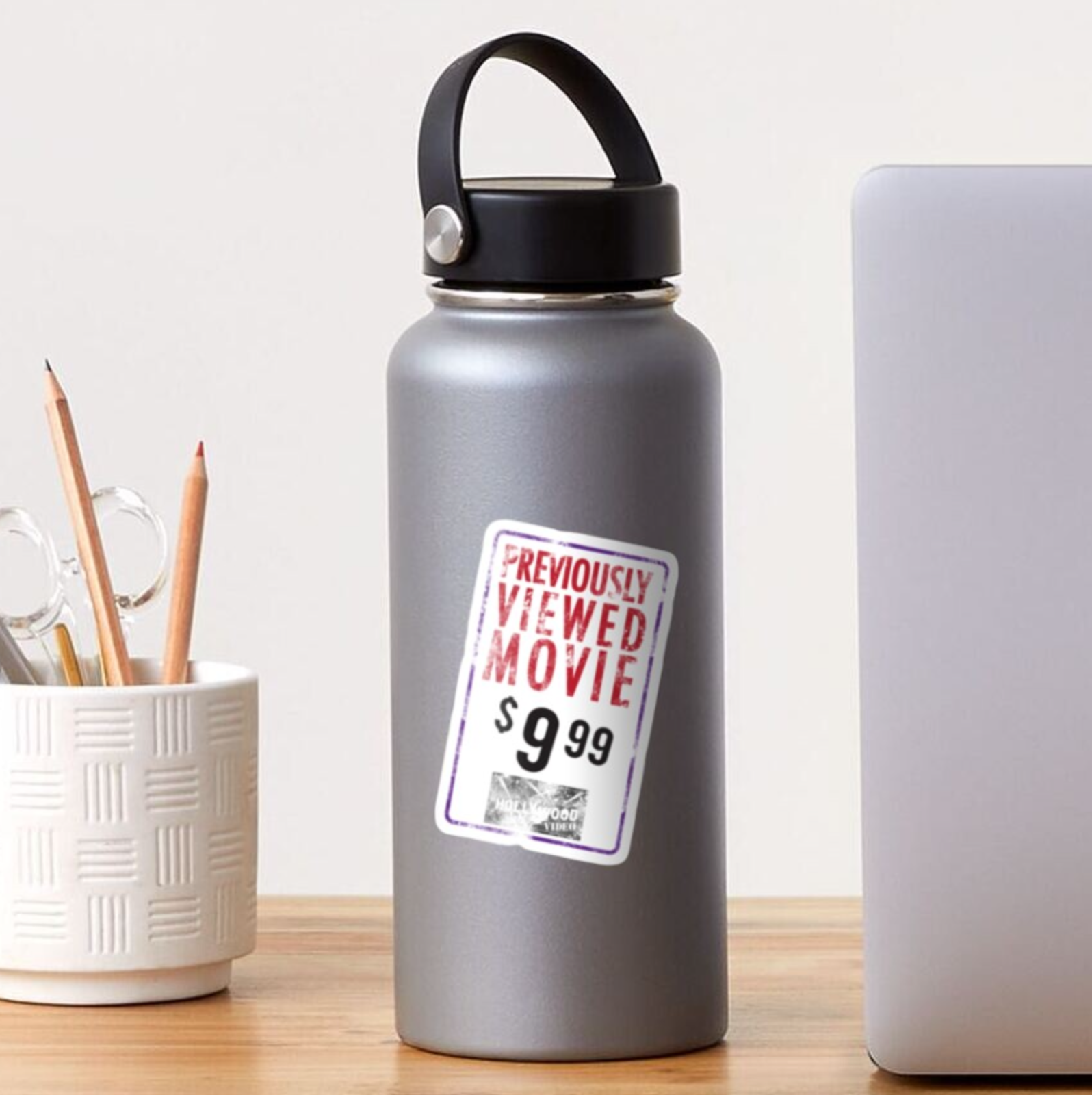 Hollywood Video Previously Viewed Movie Sale Logo Sticker (Reproduction ...