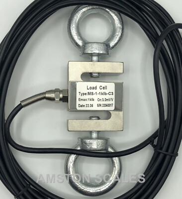 15000 LB S-TYPE LOAD CELL HANGING CRANE SCALE TENSION COMPRESSION W/2 ...