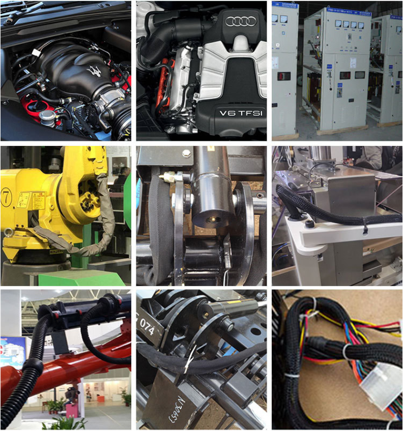 Braided Split-Sleeve Wire Loom for High-Temperature Auto Cable Harness ...