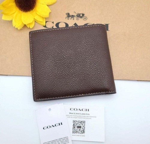COACH Folding Wallet New Maple Latest Model Coin Purse Bill Compartment ...