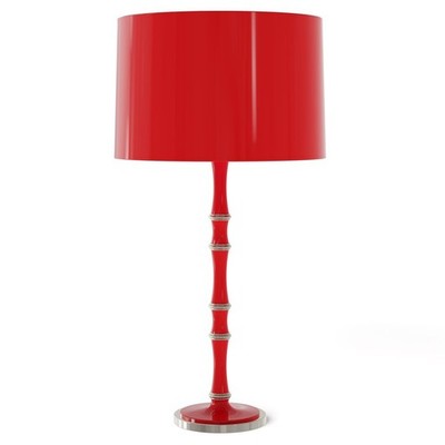 Robert Abbey Kane 1Lt Table Lamp, Ruby Red/Polished Nickel/Celadon ...