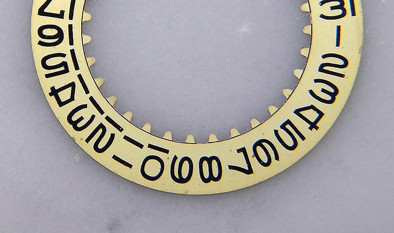 Rare Genuine Rolex Submariner GMT Gold Hook 7 Date Disc Wheel 1560 1570 ...