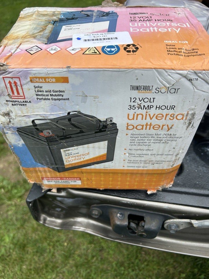 THUNDERBOLT MAGNUM SOLAR 12V, 35 Ah Sealed Lead Acid Universal Battery ...
