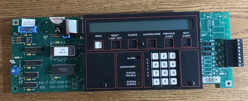 FCI KDU-L Fire Alarm Control Panel Keyboard Display Unit 1120-0569 Rev ...