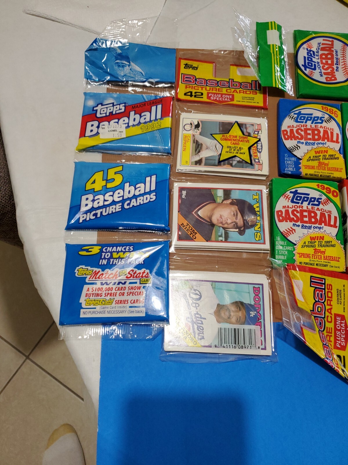 Huge Lot of 75 Unopened Old Vintage Topps Baseball Cards in Wax, Rack ...