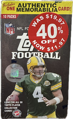 2008 Topps Football Factory Sealed BONUS Blaster Box with 1 Memorabilia ...