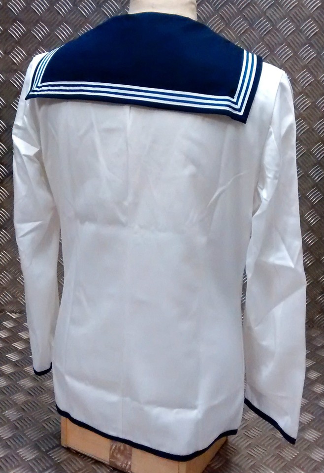 RN Middy Jumper Class 2 C II White British Sailors Uniform Top All ...