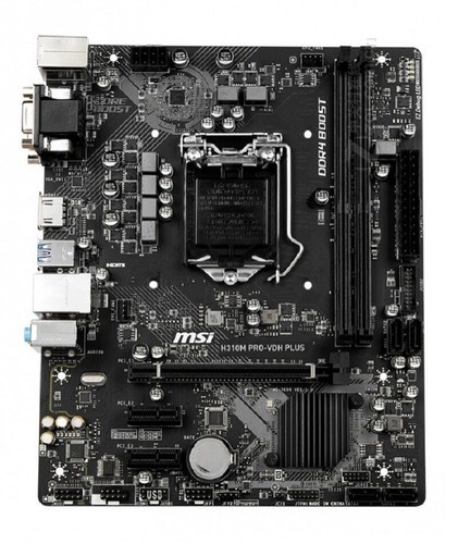 MSI PRO H310M PRO-VDH PLUS SATA 6Gb/s LGA 1151 Intel H310 mATX Intel ...