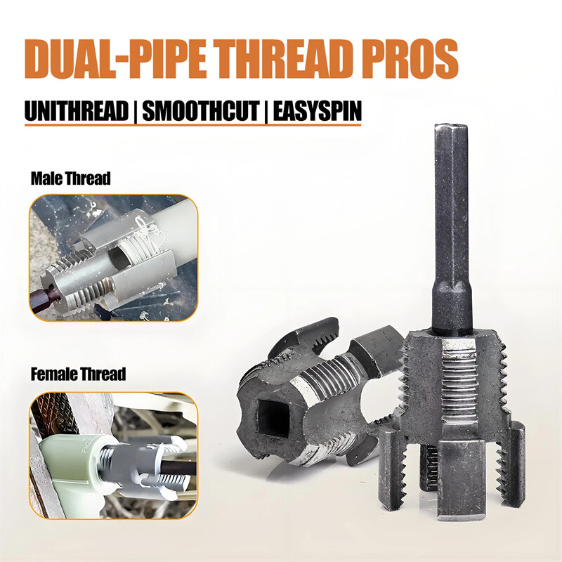Integrated Internal & External Pipe Threading-Tool, PVC Pipe Threader ...