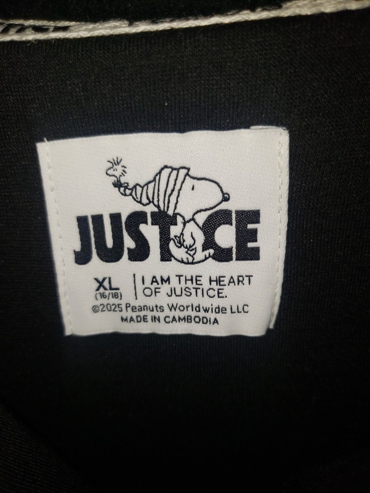 NEW Snoopy Justice Girls XL Extra Large THICK Warm Sherpa Jacket ...