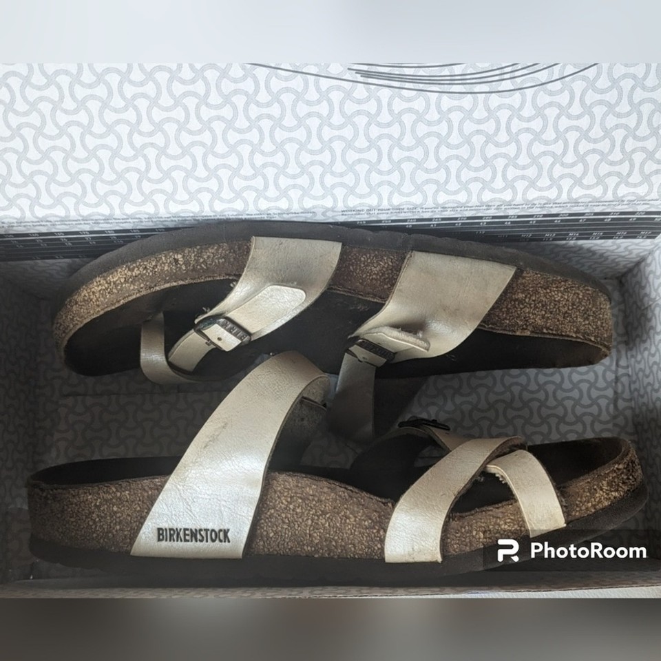 Birkenstock Mayari Sandals in Pearl White Size 8 | eBay