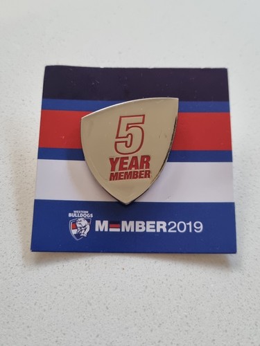 Western Bulldogs Footscray Doggies AFL Pin badge 5 Years Member ...