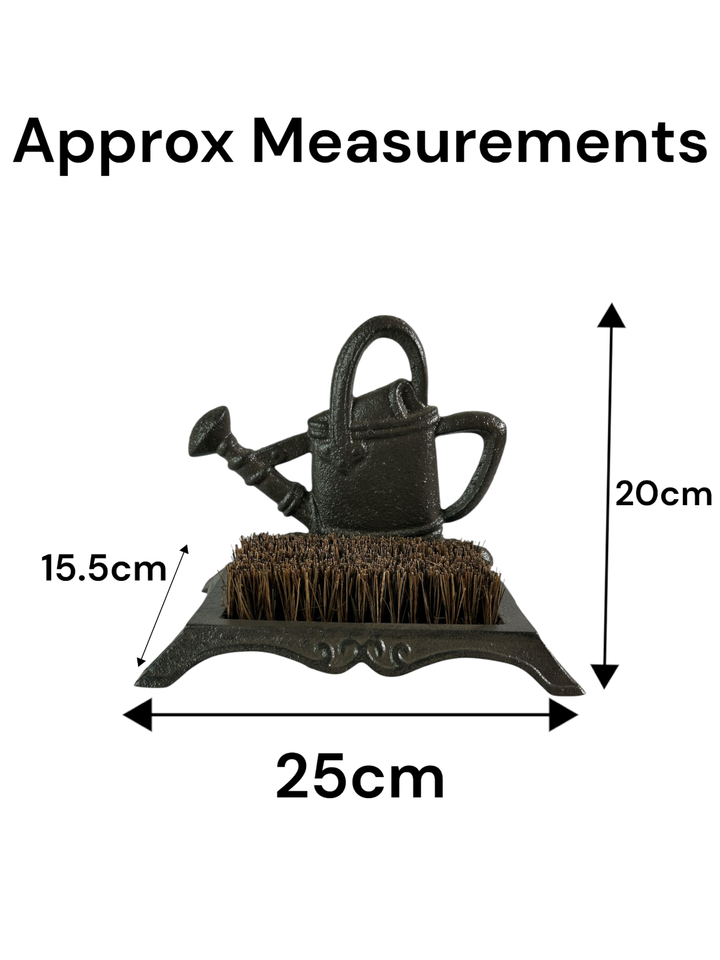 Cast Iron Watering Can Boot Scraper Brush Shoe Welly Boot Cleaner ...
