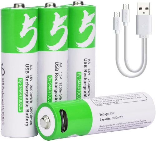 USB AAA Lithium ion Rechargeable Battery, 1.5V 750mWh Rechargeable AAA ...